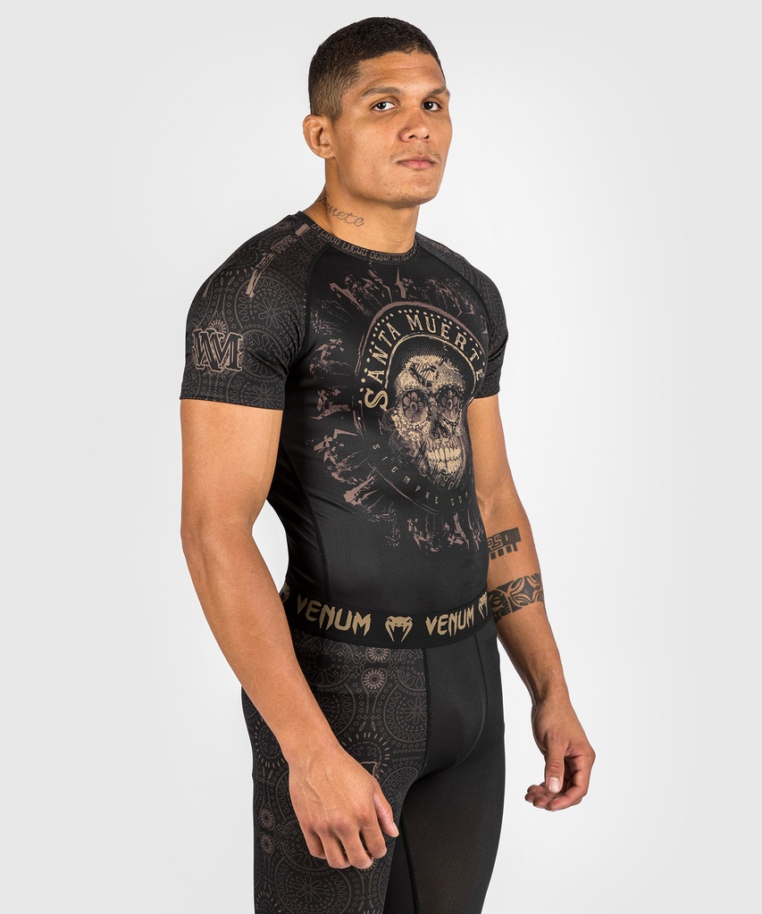 Venum Rash Guard Santa Muerte Dark Side, kurzarm | Daniken
